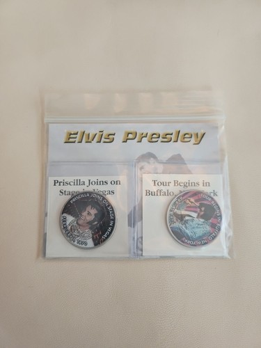 Two Coins From Elvis Presley Concert Coin Collection 2/1/70 And 4/6 ...