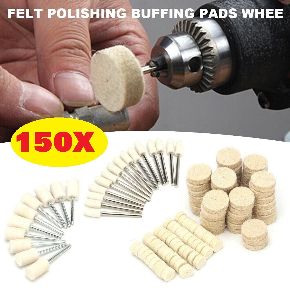Dremel Felt Polishing Buffing Pads Wheel Wool Plastic Rotary Tool 150 ...