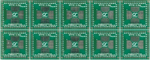 10 PCS-QFP48,LQFP48,TQFP48 0.50mm(0.02") to 4 x IDC1x12 (1.27mm pin ...