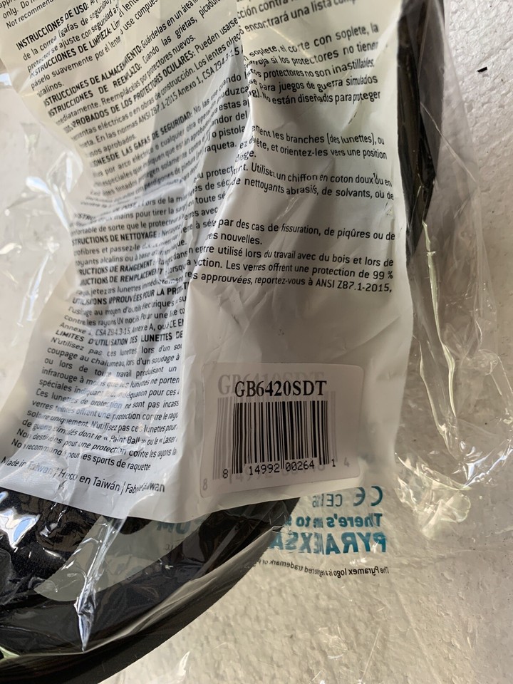 PYRAMEX GB6420SDT Pyramex Gray Dual Pane Goggle, Anti-Fog New | eBay