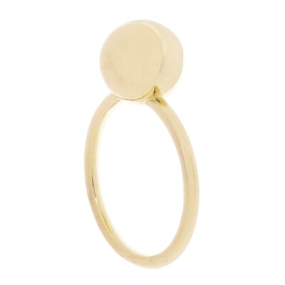 14k Yellow Gold Solid Round Ball Stackable Ring 10.4mm Size 8.5 - 9.3 ...