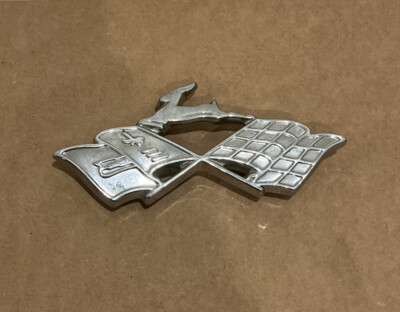 1960 '60 Chevrolet Impala Badge Cross X Flag CMD 3774633 RARE! OEM ...