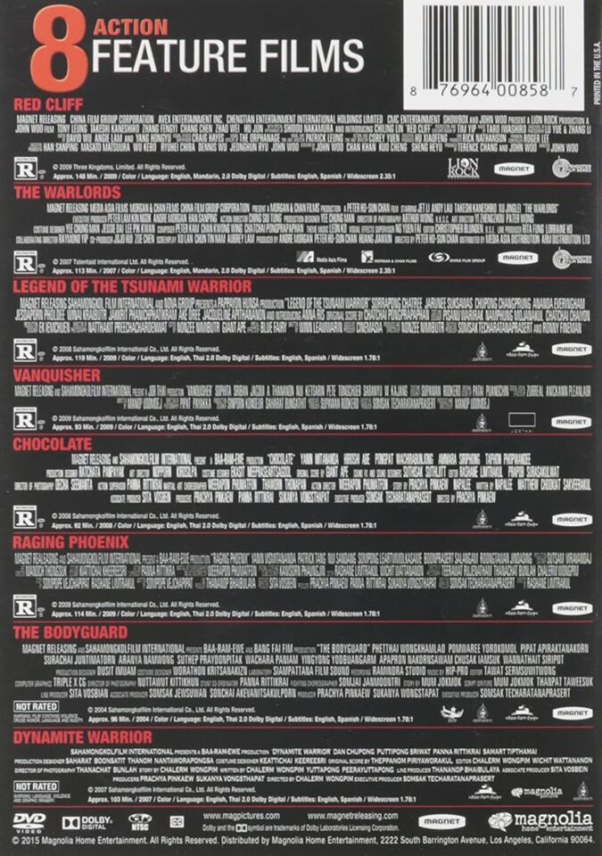 Action-8 Feature Film Collection (DVD) Jet Li Tony Jaa 876964008587 | eBay