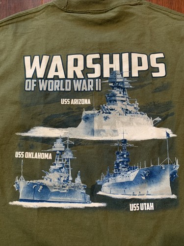 NWT USS ARIZONA PEARL HARBOR M T SHIRT WARSHIPS WW2 | eBay