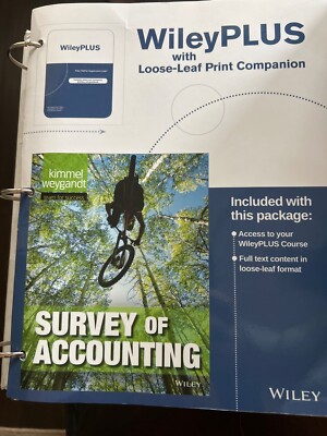Survey of Accounting Wiley Plus with loose-leaf companion & unused ...