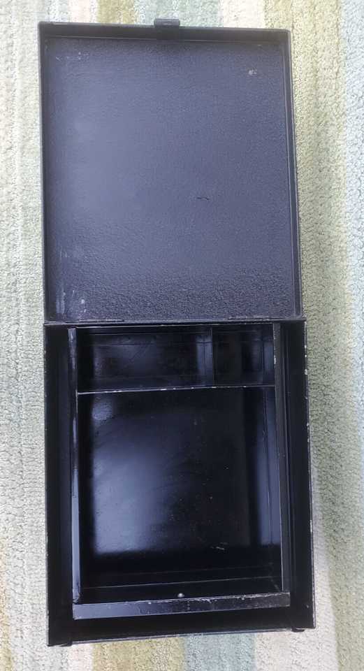 Military Lock Box Field Locker All Metal W/Insert Drawer Vintage Heavy ...