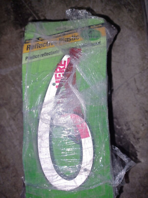 (10 Pcs) Hy-Ko 30606 Plastic Numbers Reflective 6 (six) Silver Black, 4 ...