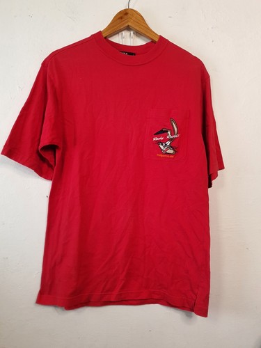 vintage ricky rabit shirt mens size medium red pocket embroidered 90s ...
