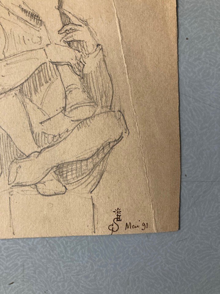 Beautiful Drawing Man Elephant Trumpet Outsider Art 1891 Surrealist To ...