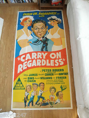 CARRY ON REGARDLESS ORIGINAL 1961 CINEMA 3 SHEET LITHO POSTER 40 X 79 ...