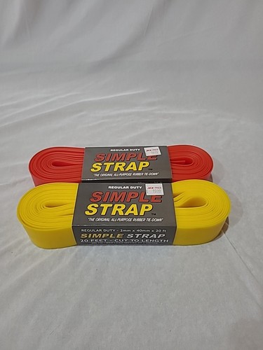 Simple Strap Self-Gripping 2x40mmx20ft Rubber Tie Down Straps 2-pack ...