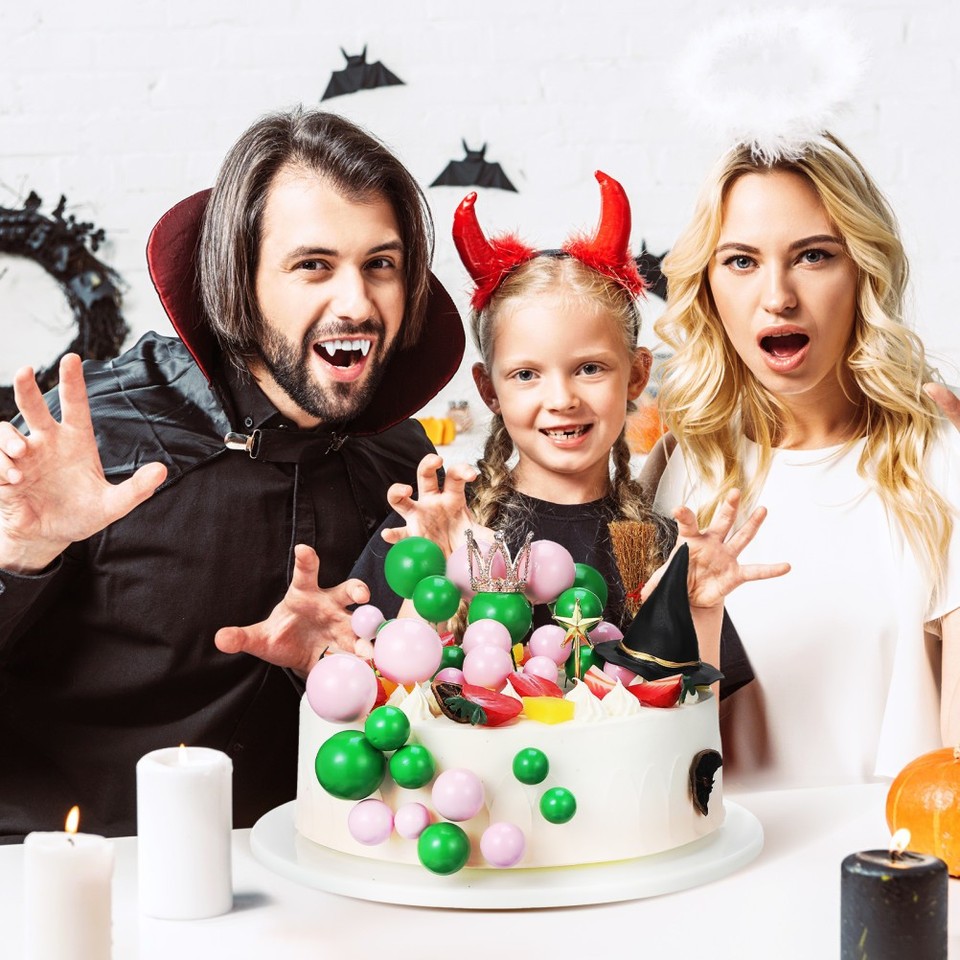 44 Pcs Wicked Table Decorations Cake Toppers Crown and Hat Party | eBay ...