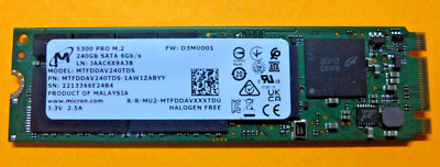 Micron 5100 PRO 240GB M.2 SATA Solid State Drive SSD MTFDDAV240TCB | eBay