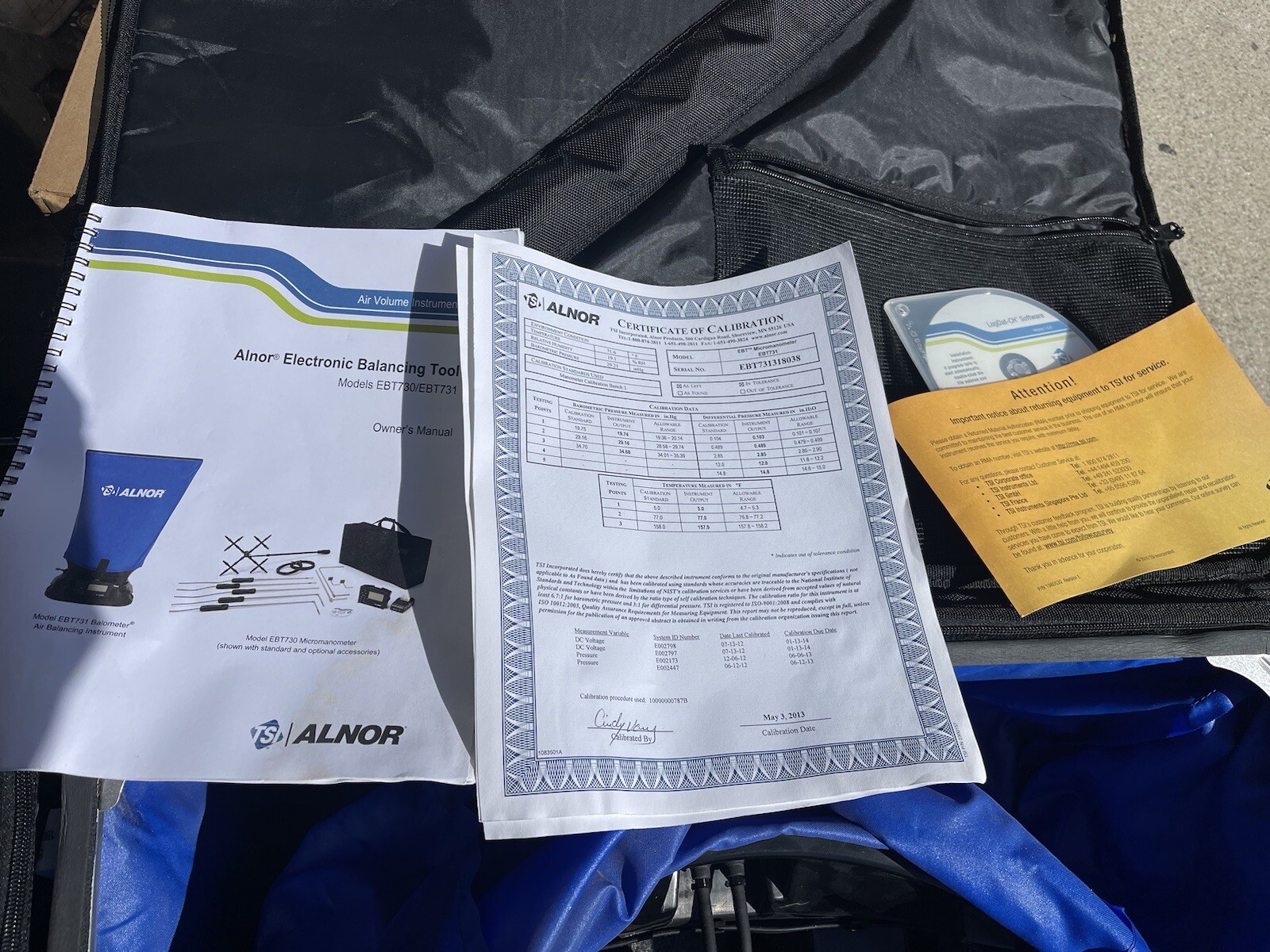 ALNOR EBT731 Air Flow Capture Hood Base 25 to 2500 Cfm* for sale online ...