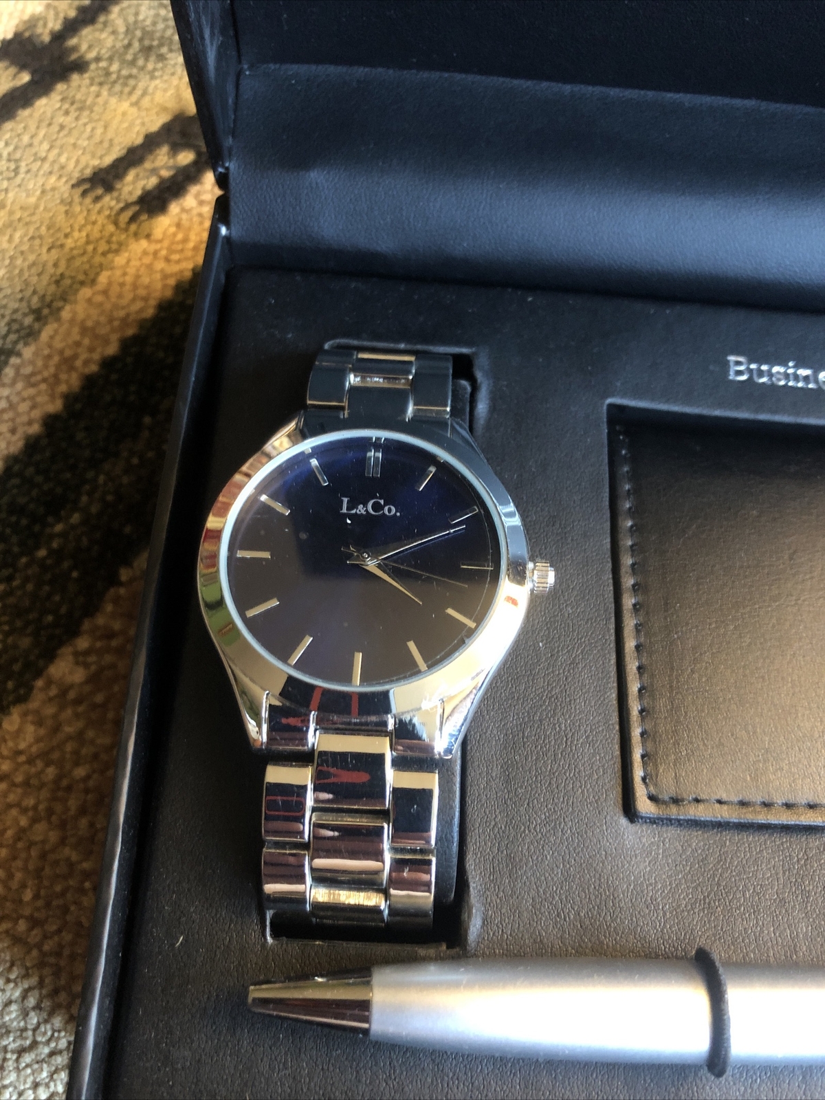 L & Co Timepieces watch, pen, business card holder | New, never worn ...