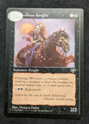 MTG Magic The Gathering Cadaverous Knight Misprint Splotch Mirage ...