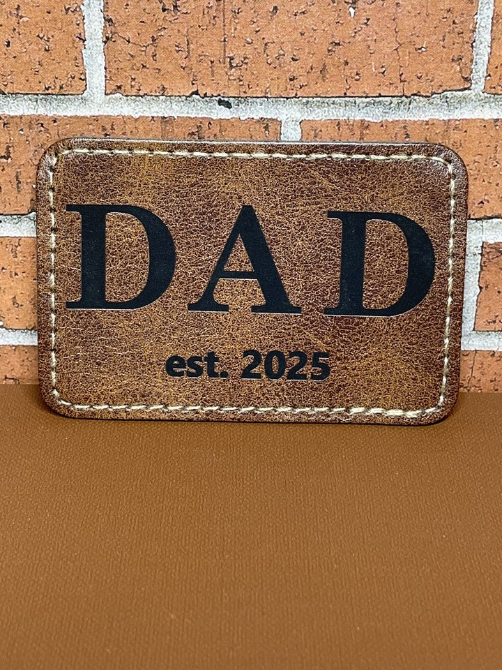 Brown Leatherette Tactical Dad Patch Iron on Adhesive for Hats, Bags ...