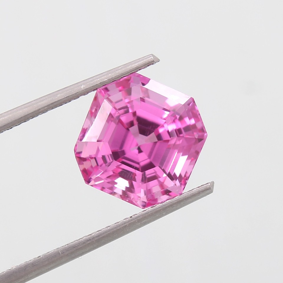 AAA 10x10 MM Natural Flawless Ceylon Pink Sapphire Asscher Cut Loose ...