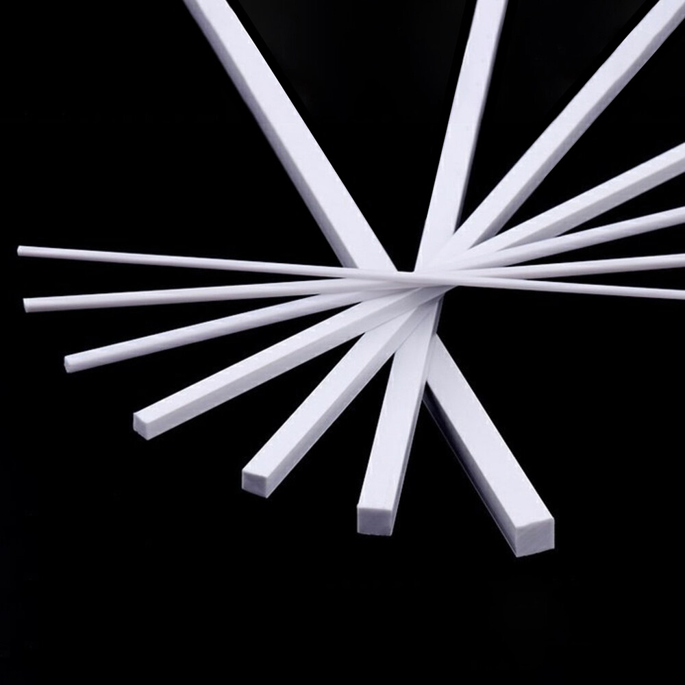 White Solid ABS Plastic Square Bar Rod DIY Model Building 1x1-10x10mm ...