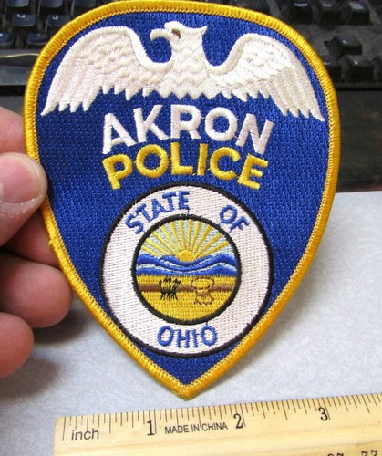 Akron Ohio Police Embroidered Patch, Police Souvenir shoulder Patch | eBay