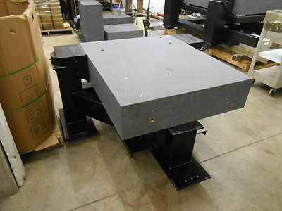 USED 1200 x 1000 x 250mm GRANITE ANTI-VIBRATION TABLE WITH 3 ISOLATORS ...