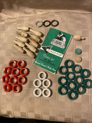 Vintage Carrom PLASTIC Game Pieces Parts Rings & Rules | eBay