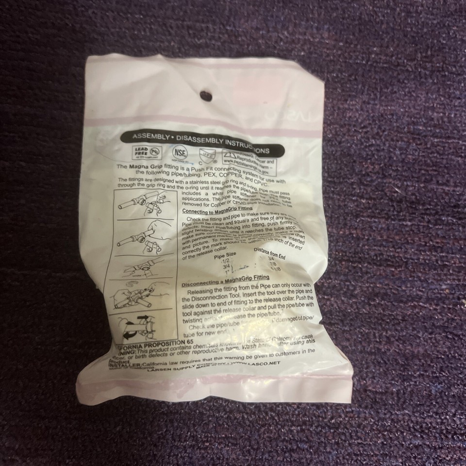 LASCO Quick Connect 7/8 X 7/8 Push Fitting Model Number 19–8006 NEW | eBay