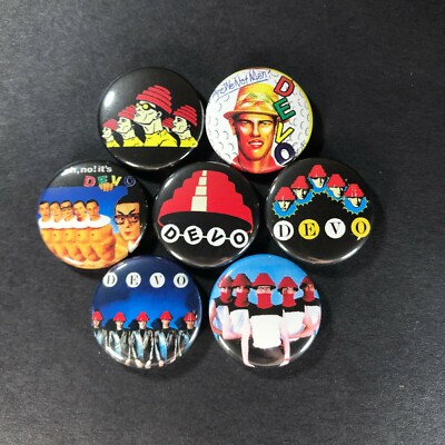 Devo 1" Button Pin Set (7 Pins Total) New Wave Post Punk Synth Pop | eBay