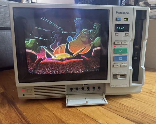 Panasonic AG-500R Portable Monitor/Player VHS 1987 Works Great w/ Case ...