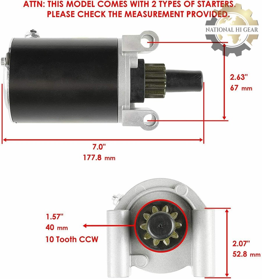 Starter For Kohler Cv15 Cv14 Cv13 Cv12.5 Ch18 Ch22 Ch23 Cv460 Cv490 ...