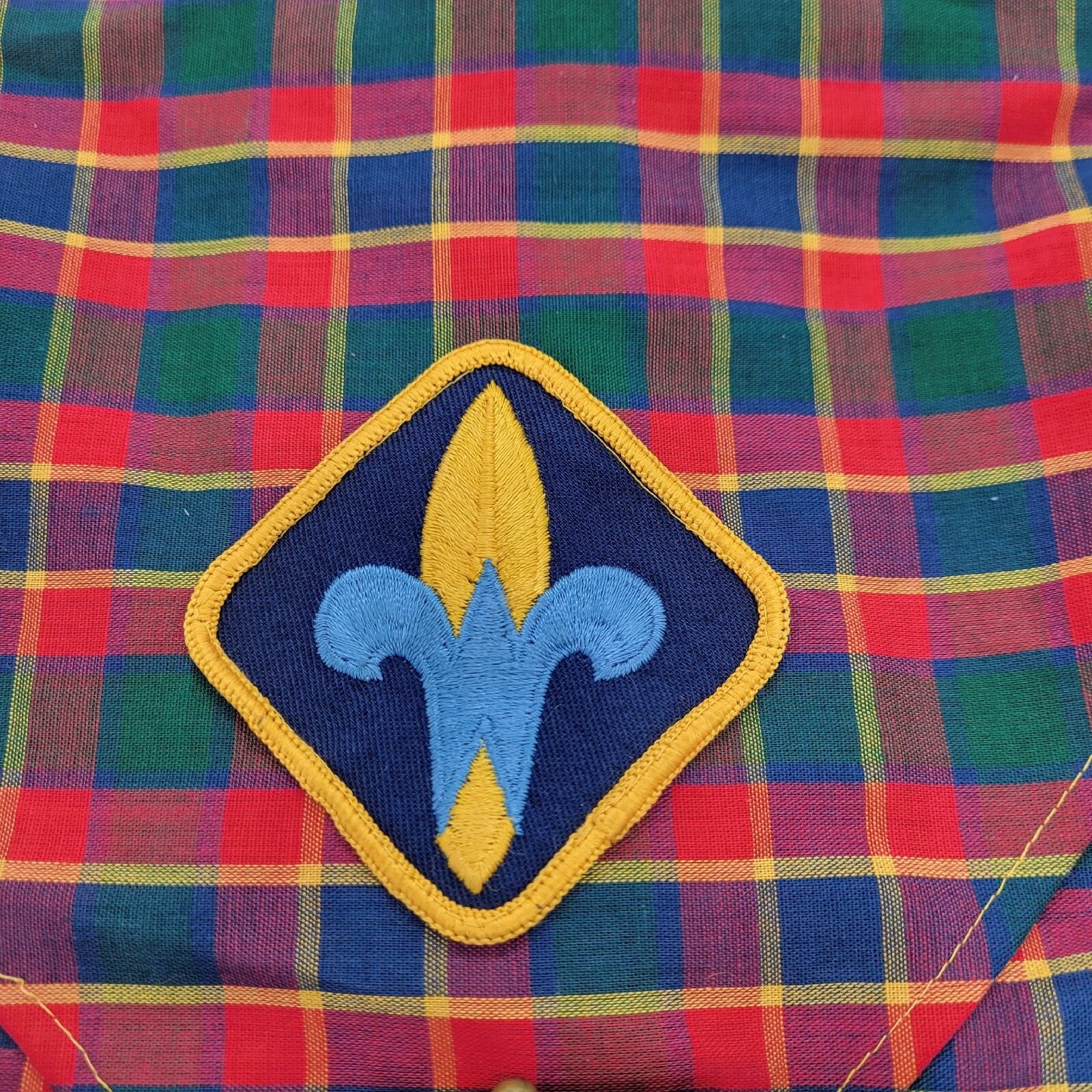 Vintage Boy Cub Scouts BSA Webelos Neckerchief Bandana Plaid Belt Brass ...