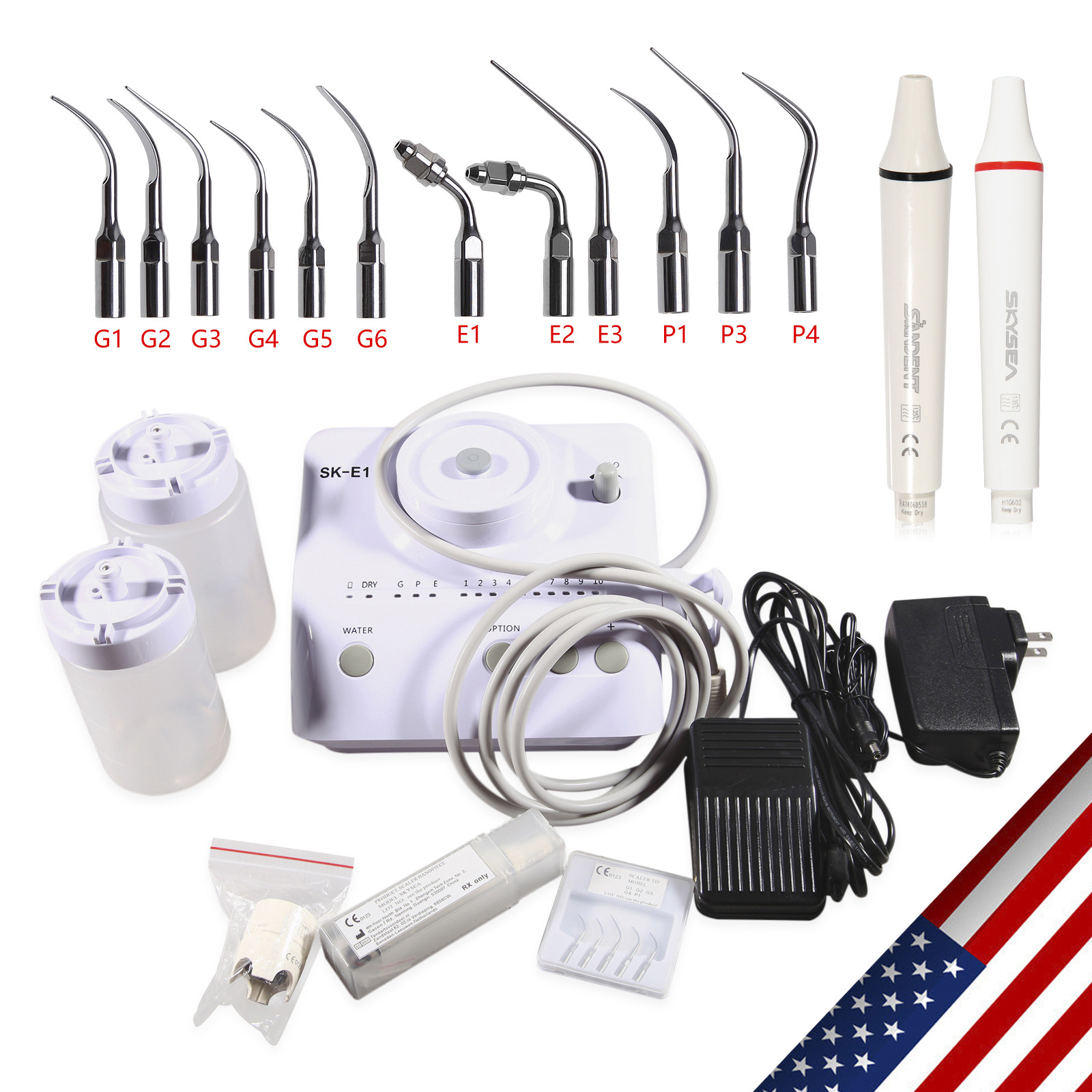 FDA SK-E1 Piezo Dental Ultrasonic Scaler for Cavitron EMS Tips ...