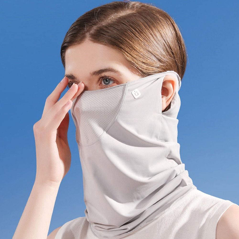 Head Face Neck Gaiter Face Cover Scarf Ice Silk Sunscreen Mask Headband ...