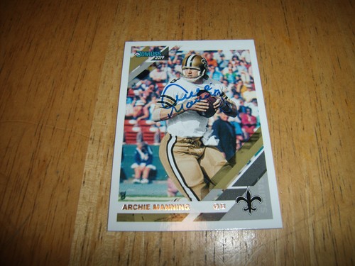 Archie Manning Autographed Football Card 2019 Donruss #177 New Orleans ...