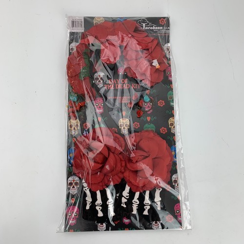 Day of The Dead Kit Headband Glovers Earrings Costume New | eBay