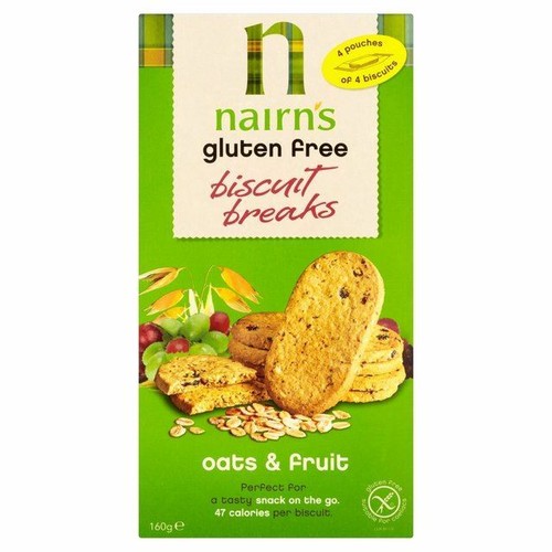 Nairn's Gluten Free Biscuit Breaks Oats & Fruit - 160g 5028881082347 | eBay