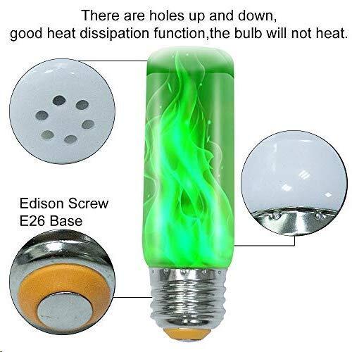 Sunlight Forest - Green LED Christmas Flame Light Bulb Decorations ...