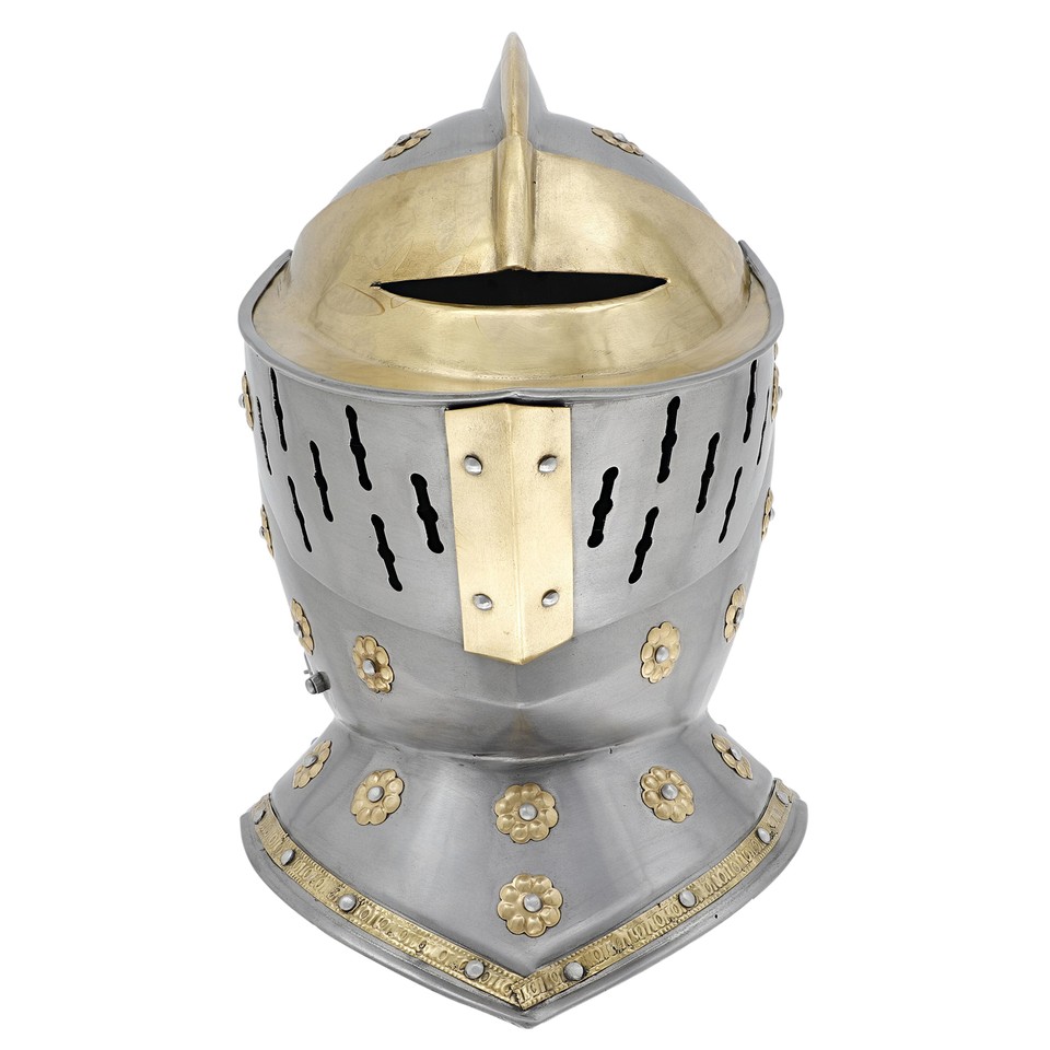 Medieval Great Bucket Helm Knights 20G Steel Templar Crusader Helmet | eBay
