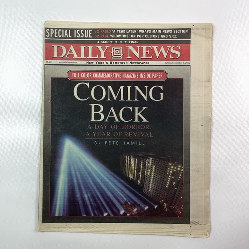 Daily News September 8 2002 9/11 Special Issue Coming Back Newspaper | eBay