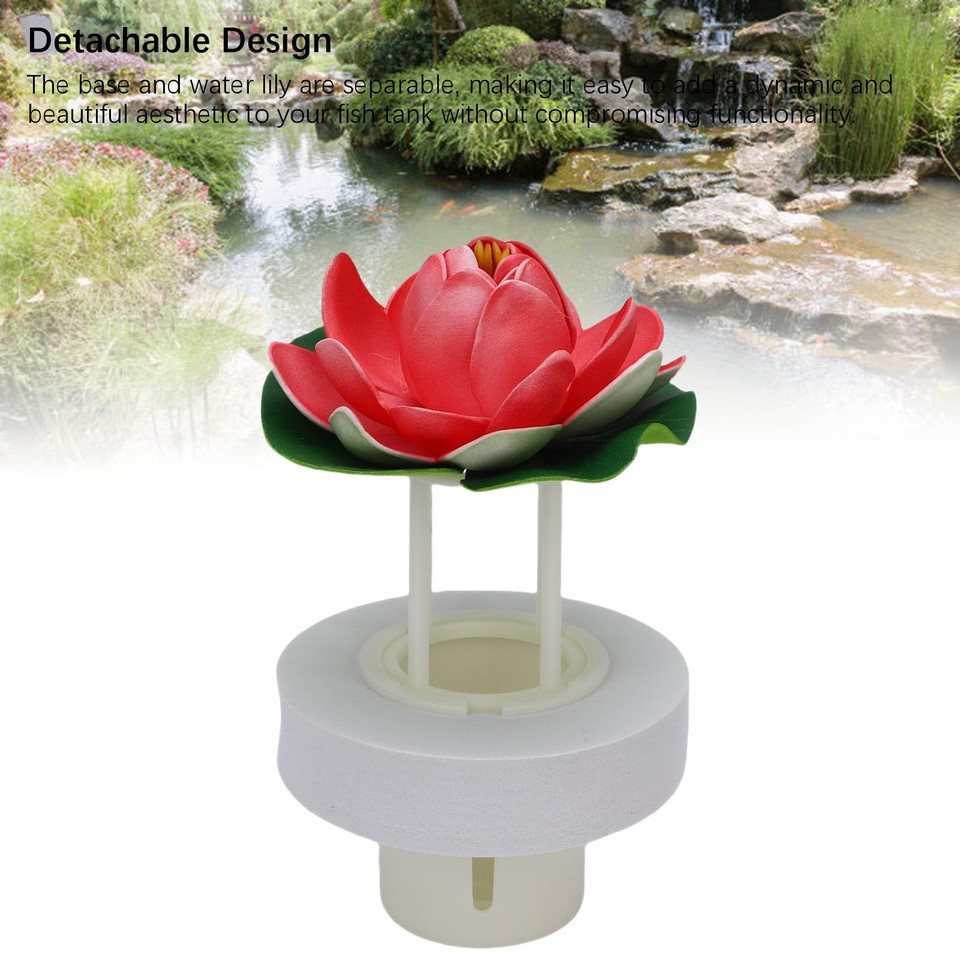Fish Tank Atomizer Float Water Lily Aquarium Mist Maker Splash Guard ...