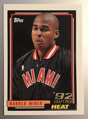 HAROLD MINER 1992-93 Topps #278 Rookie Card RC HEAT “Baby Jordan” | eBay