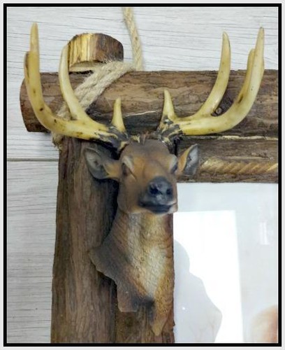 Deer Antler Hunting Cabin Lodge 8x10" Wood Wooden Picture Photo Frame ...