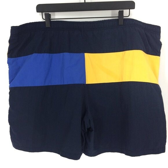 Nautica Color Block Blue & Yellow Swim Trunks - Gem