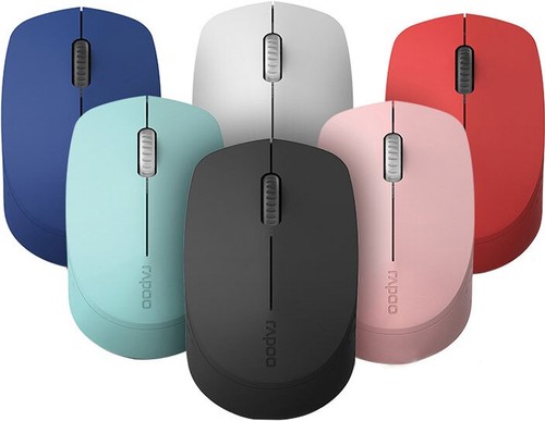 RAPOO M100 2.4GHz Bluetooth 3 / 4 Quiet Click Wireless Mouse Blue ...