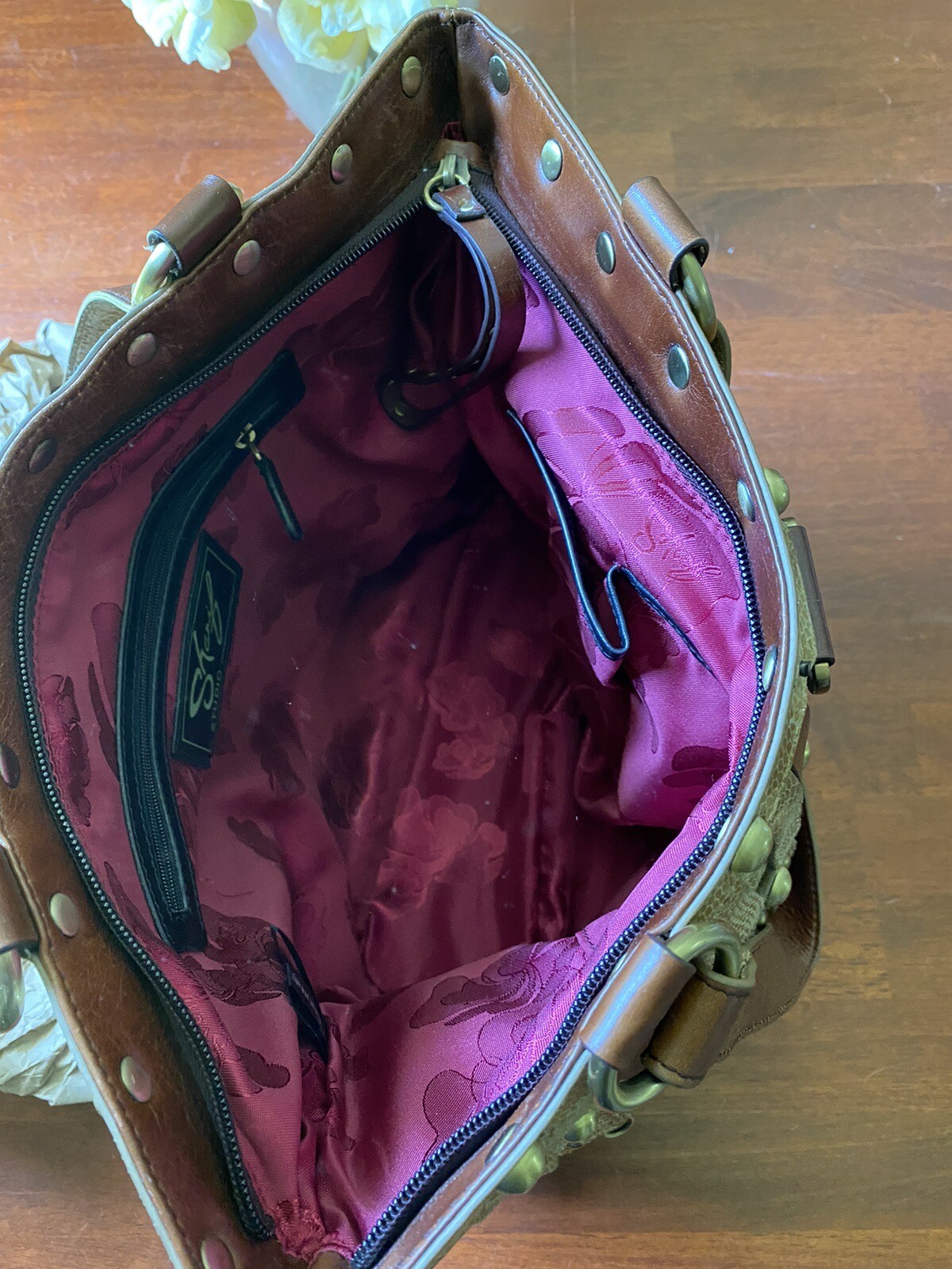 Sharif Studio Leather Shoulder Tote handbags - Gem