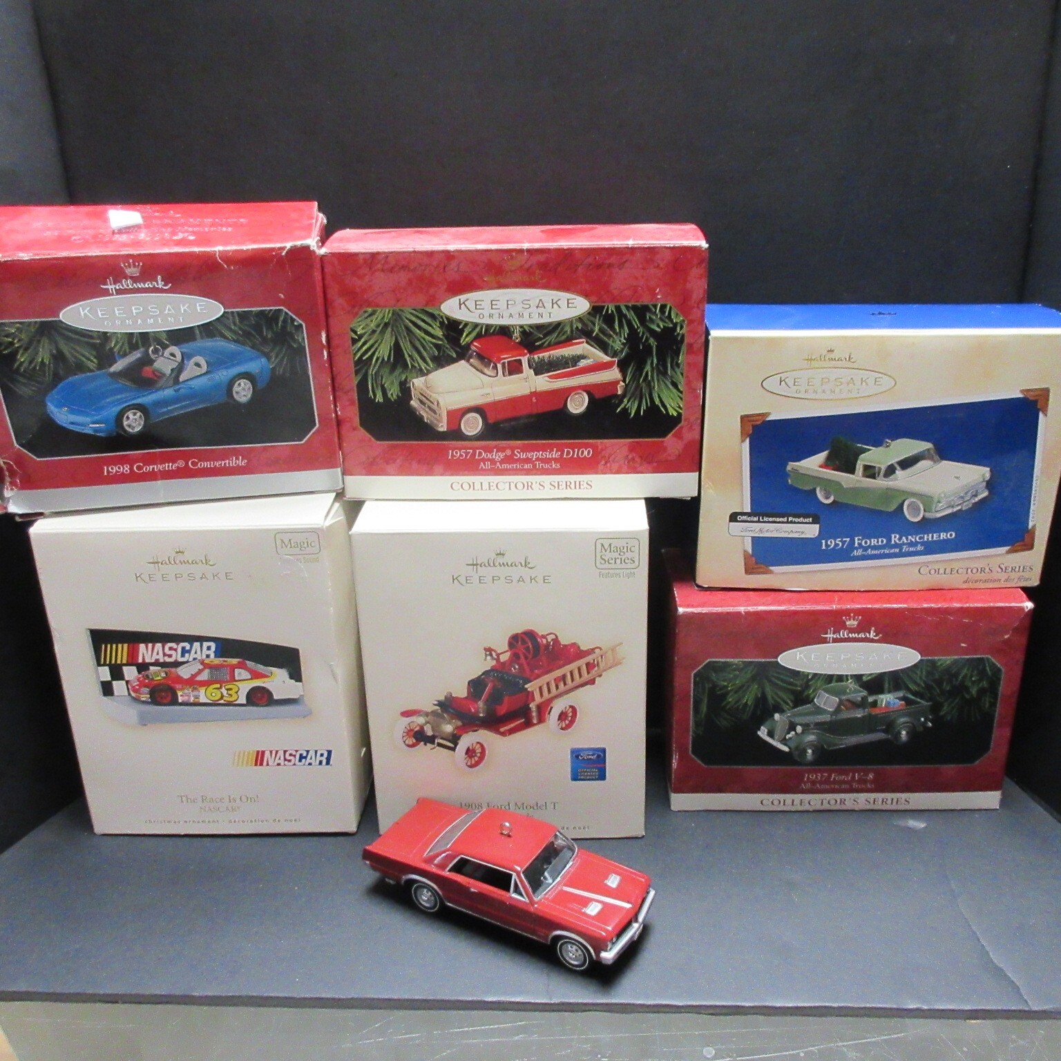 7 X Hallmark Ornament Collectors Cars and Trucks 6 New in Box 1 Opened ...