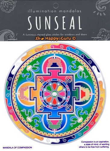 “Mandala Of Compassion" Sunlight Sunseal Window Sticker Decal Stain ...