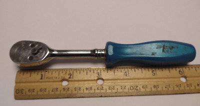 SNAP ON TML836 1/4" Drive Pearl Blue Handle Ratchet 4934220 Made in USA ...