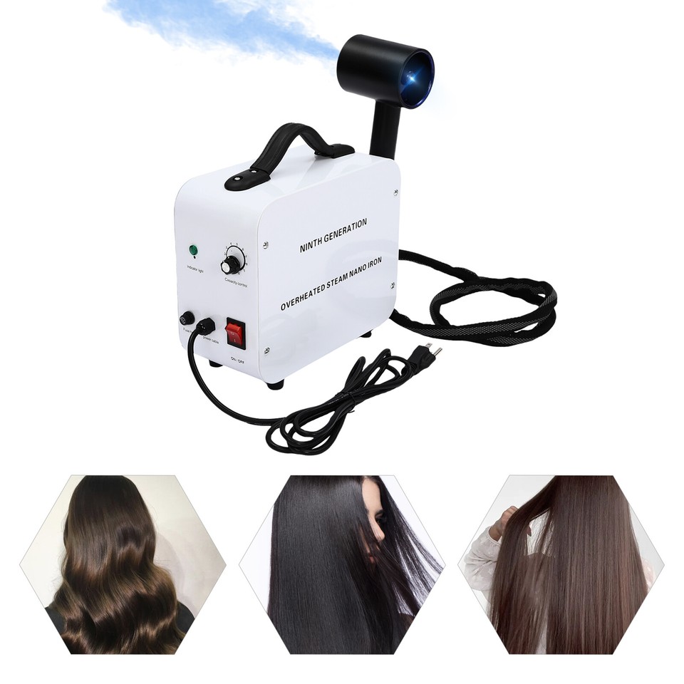 Nano Hair Steamer Spray Machine Blue Light Color Processor Salon Beauty ...