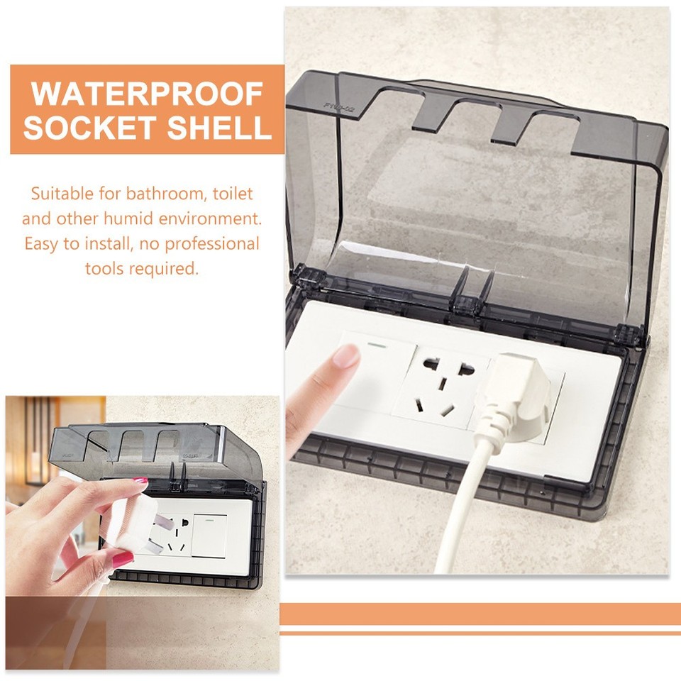 2 Pcs Weatherproof Outlet Receptacle Cover Electrical Socket Protector ...